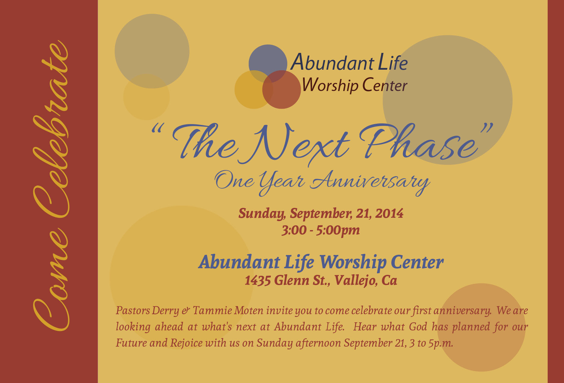 ALWC 1 Year Anniversary "The Next Phase" - Abundant Life Worship Center